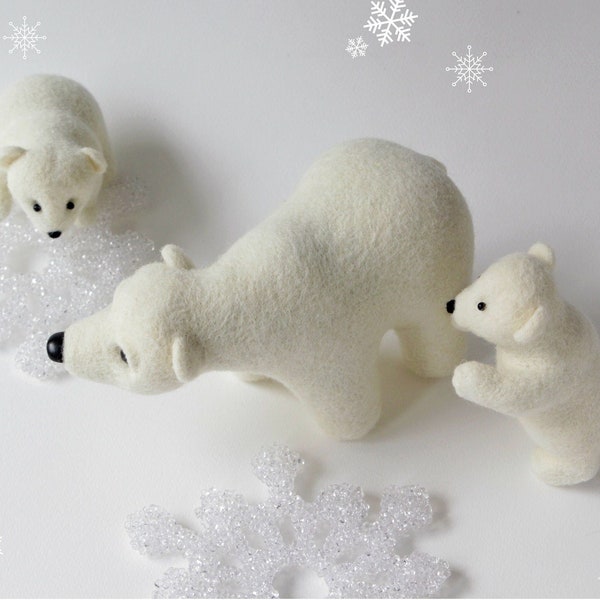 Felt Polar Bear - Etsy