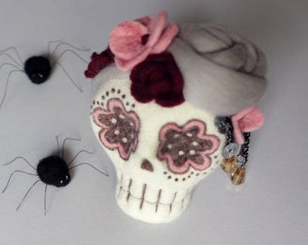 Needle Felted Skull - Etsy
