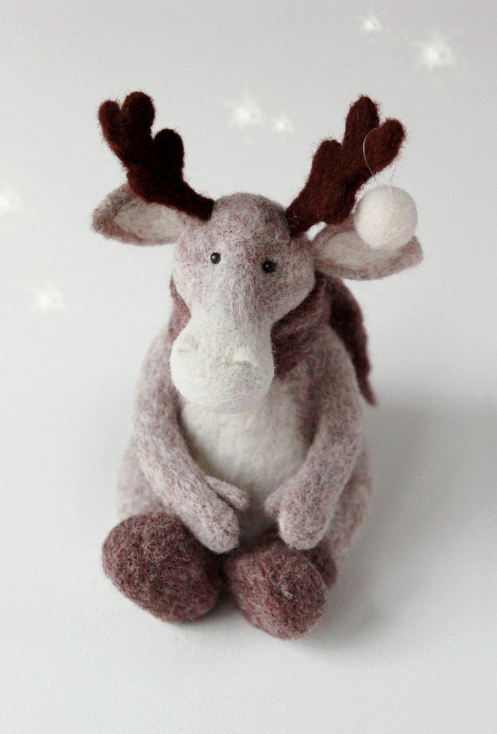 Needle Felted Moose Cute Christmas Gift Art Doll Animal - Etsy UK