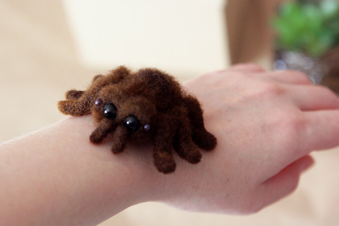 Needle Felted Jumping Spider Felt Nursery Decor Woolen Toy | Etsy