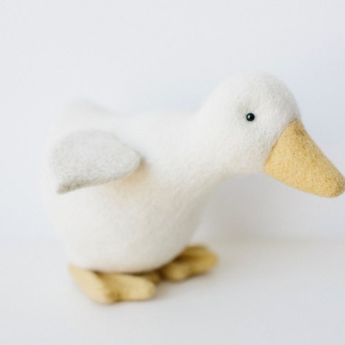 Needle Felted Goose Figurine Rustic Easter Decoration Cute | Etsy