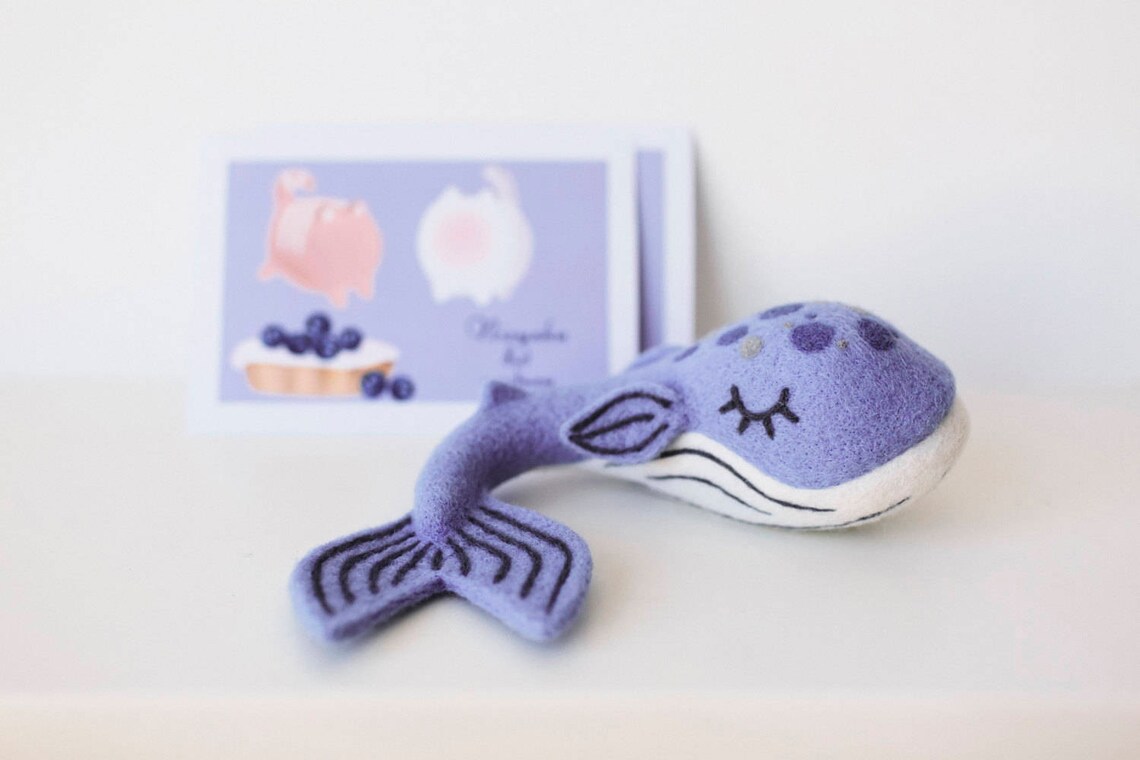 Blue Whale Needle Felted Sea Ocean Animals Whale Lover Gift - Etsy