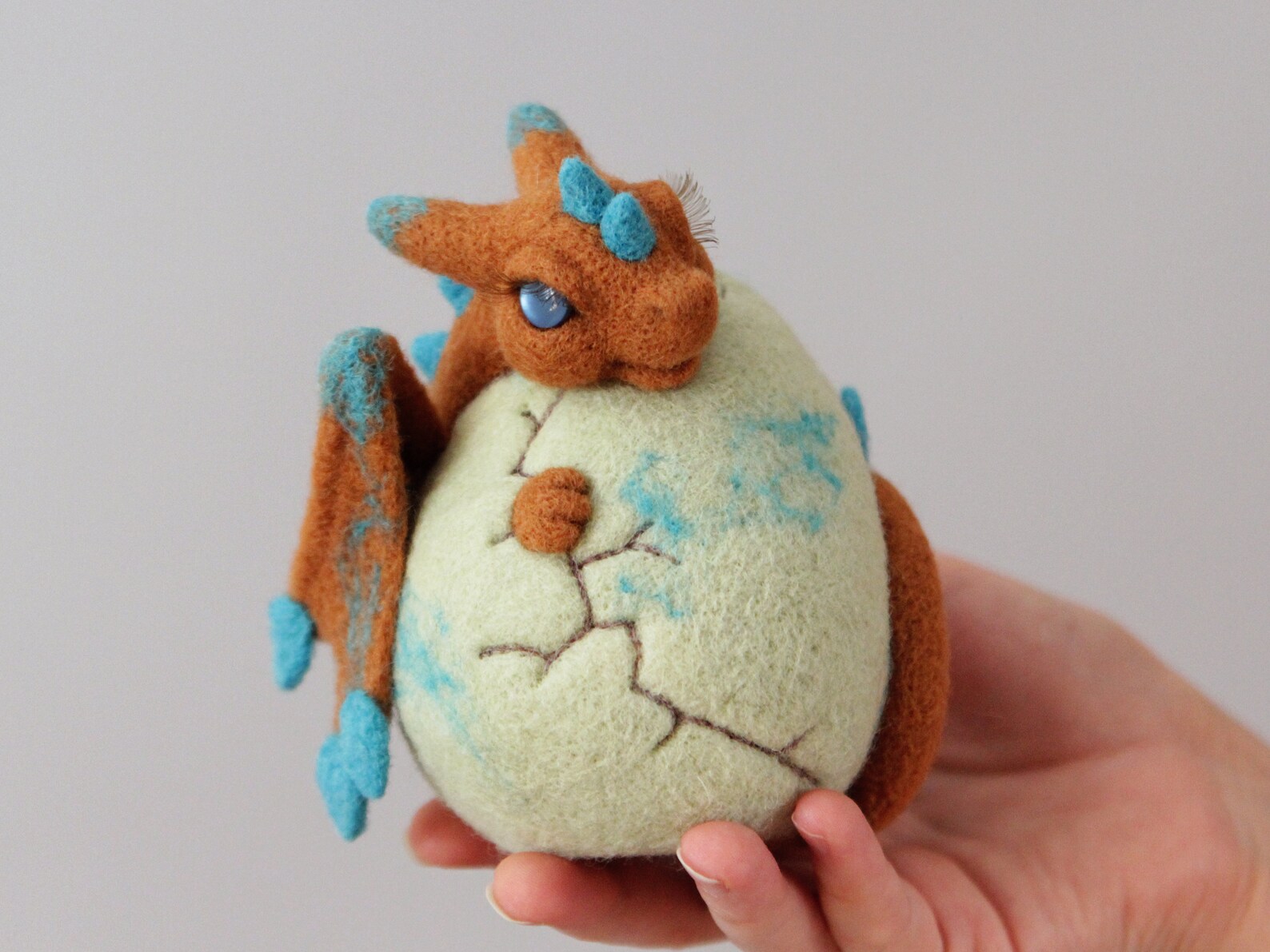 Baby Dragon in Egg Figurine Handmade Fantasy Creature Baby | Etsy