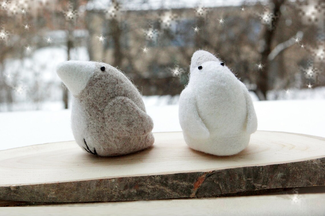 Needle Felted Crows Funny Birds Gift for a Friend | Etsy