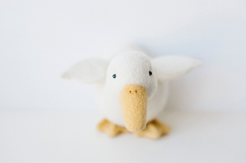 Needle felted goose figurine rustic easter decoration cute | Etsy