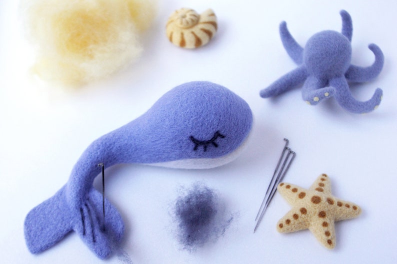 Blue Whale Needle Felted Sea Ocean Animals Whale Lover Gift | Etsy