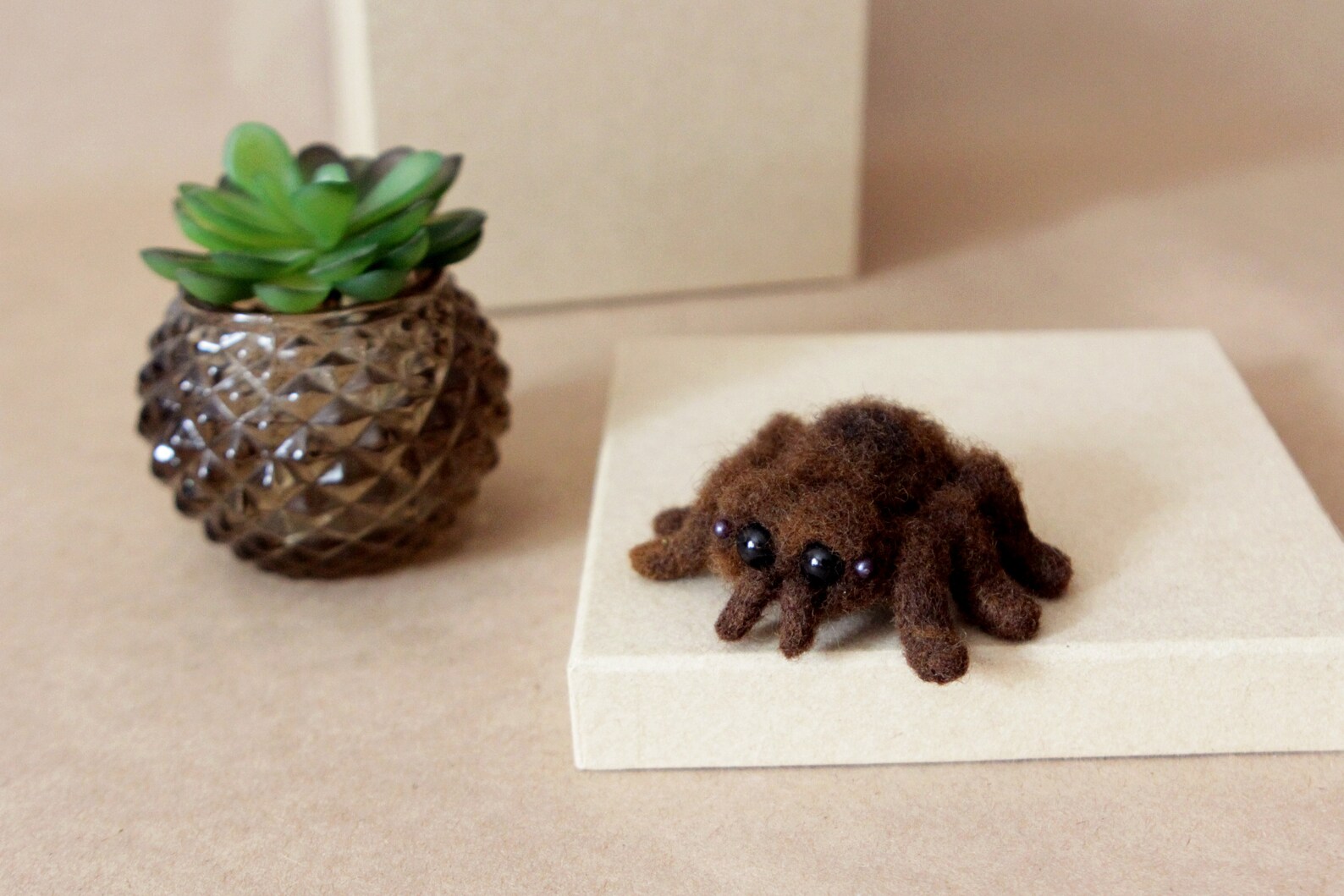 Needle Felted Jumping Spider Felt Nursery Decor Woolen Toy | Etsy