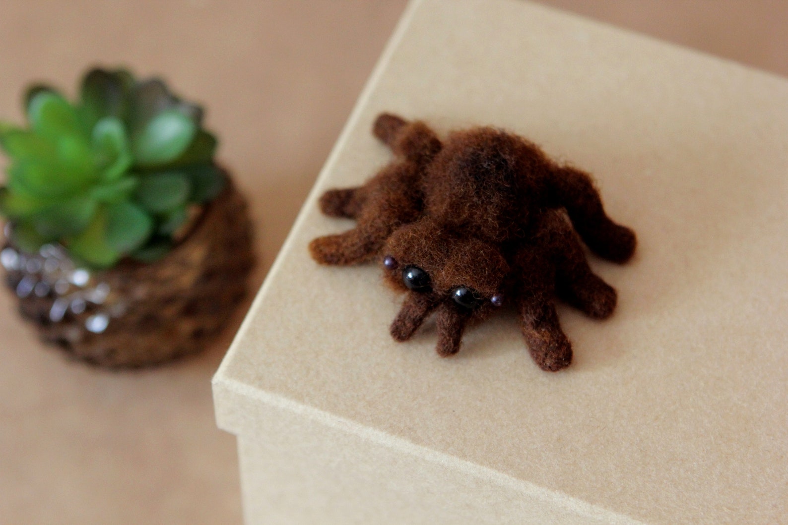 Needle Felted Jumping Spider Felt Nursery Decor Woolen Toy | Etsy