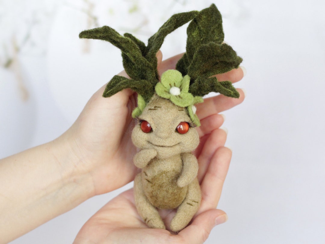 Needle Felted Mandrake, Halloween Display, Witch Decor, Mystical Forest ...