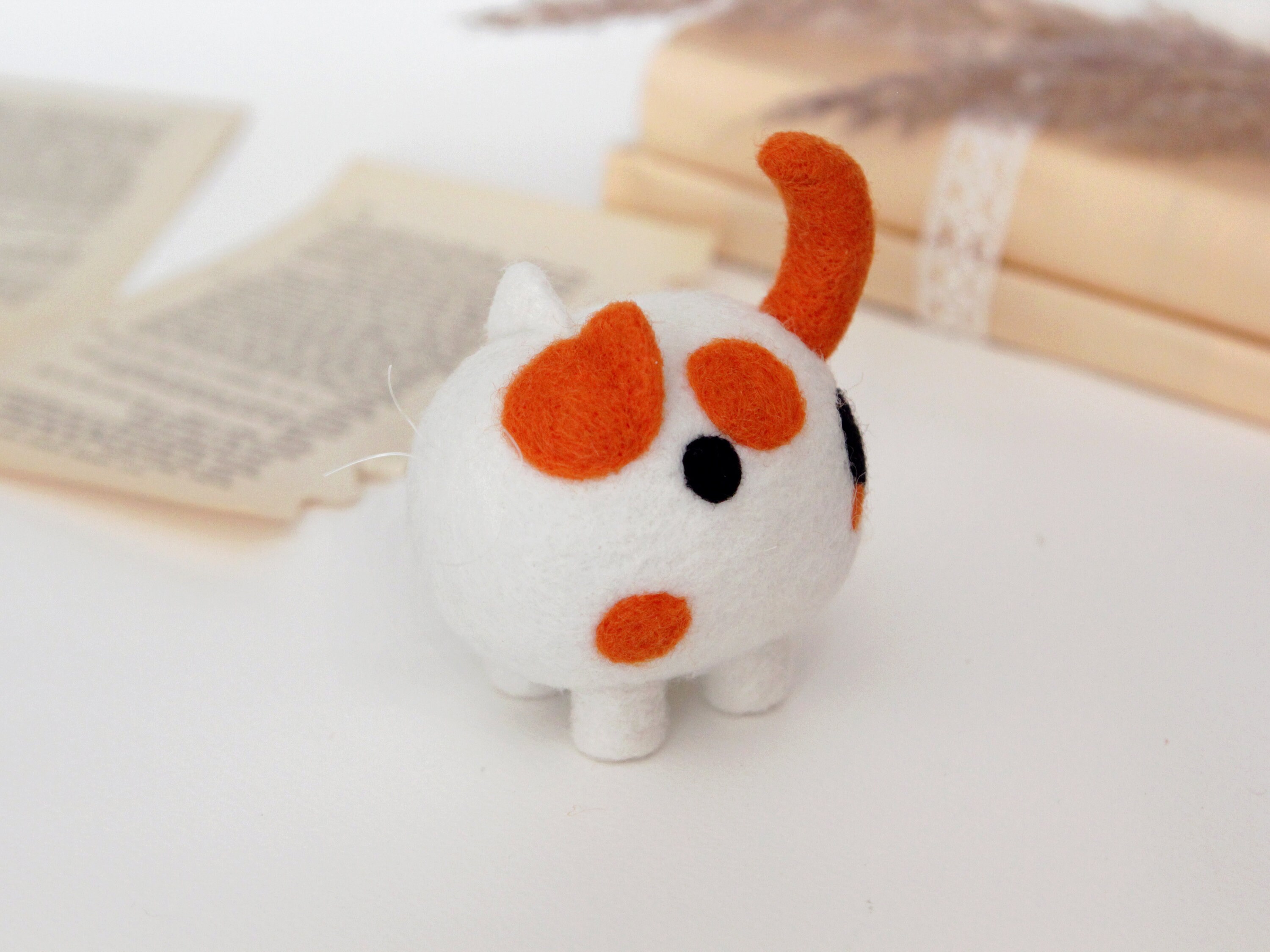 Two cute spotted cats calico cat needle felted animal cat | Etsy