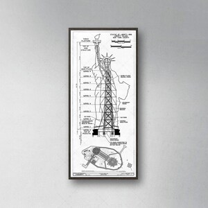 Statue of Liberty Architecture Print - Vintage Decor - Lady Liberty ...