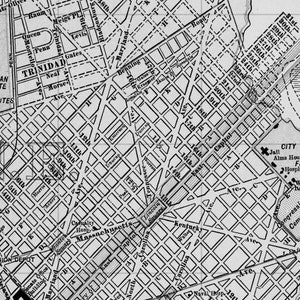 WASHINGTON DC Street Map - Vintage DC United States - Large Map Print ...