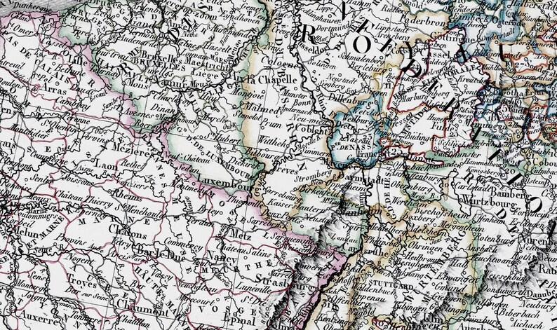 1816 Europe Map Print: Vintage Style, Archival Reproduction (unframed ...