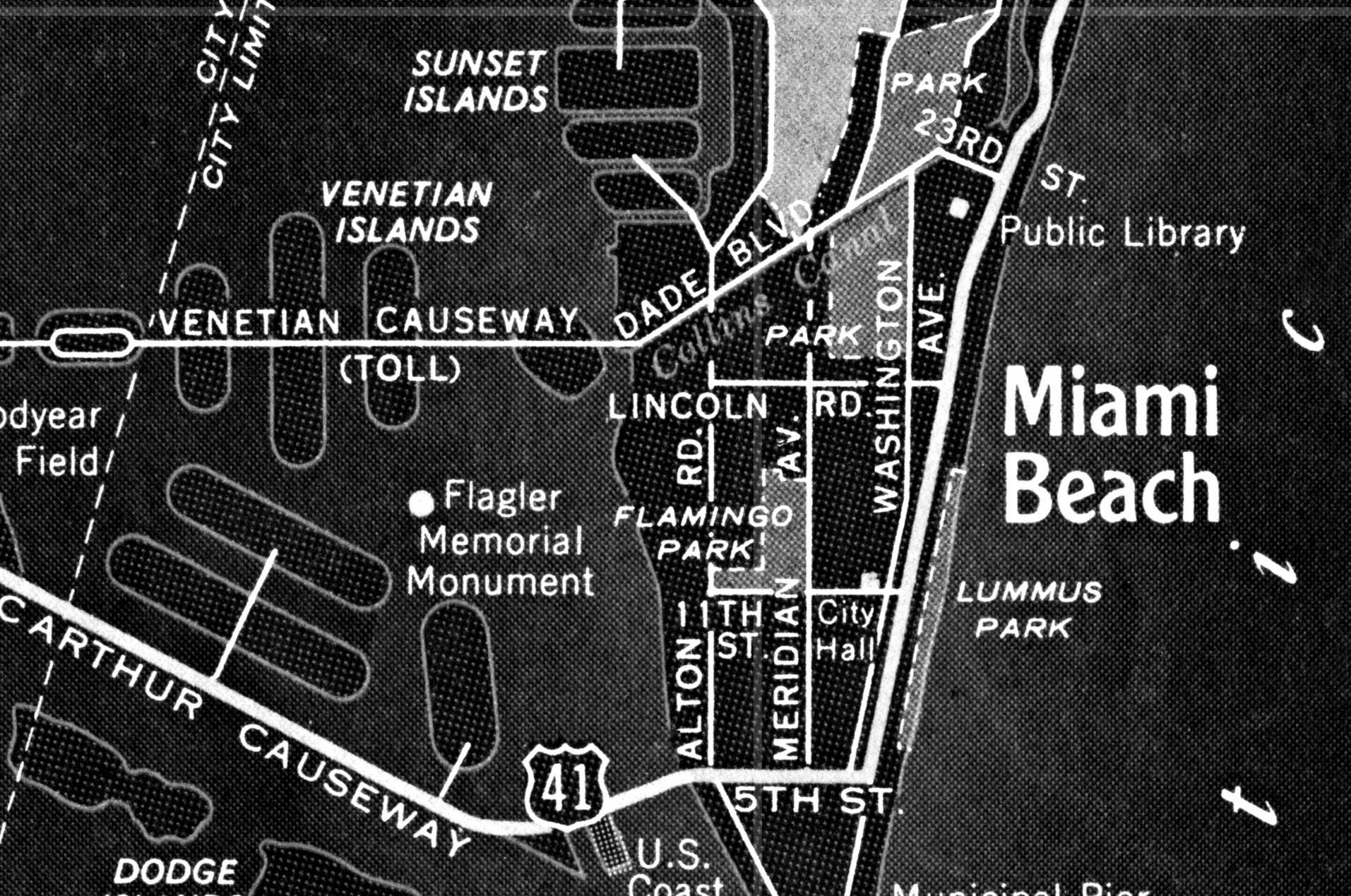 Miami City Map Print Vintage Miami Map Artwork Circa 1900s - Etsy