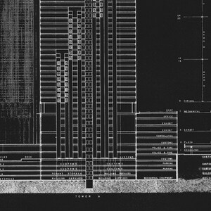 Blueprint of the World Trade Center : Vintage New York USA - World ...