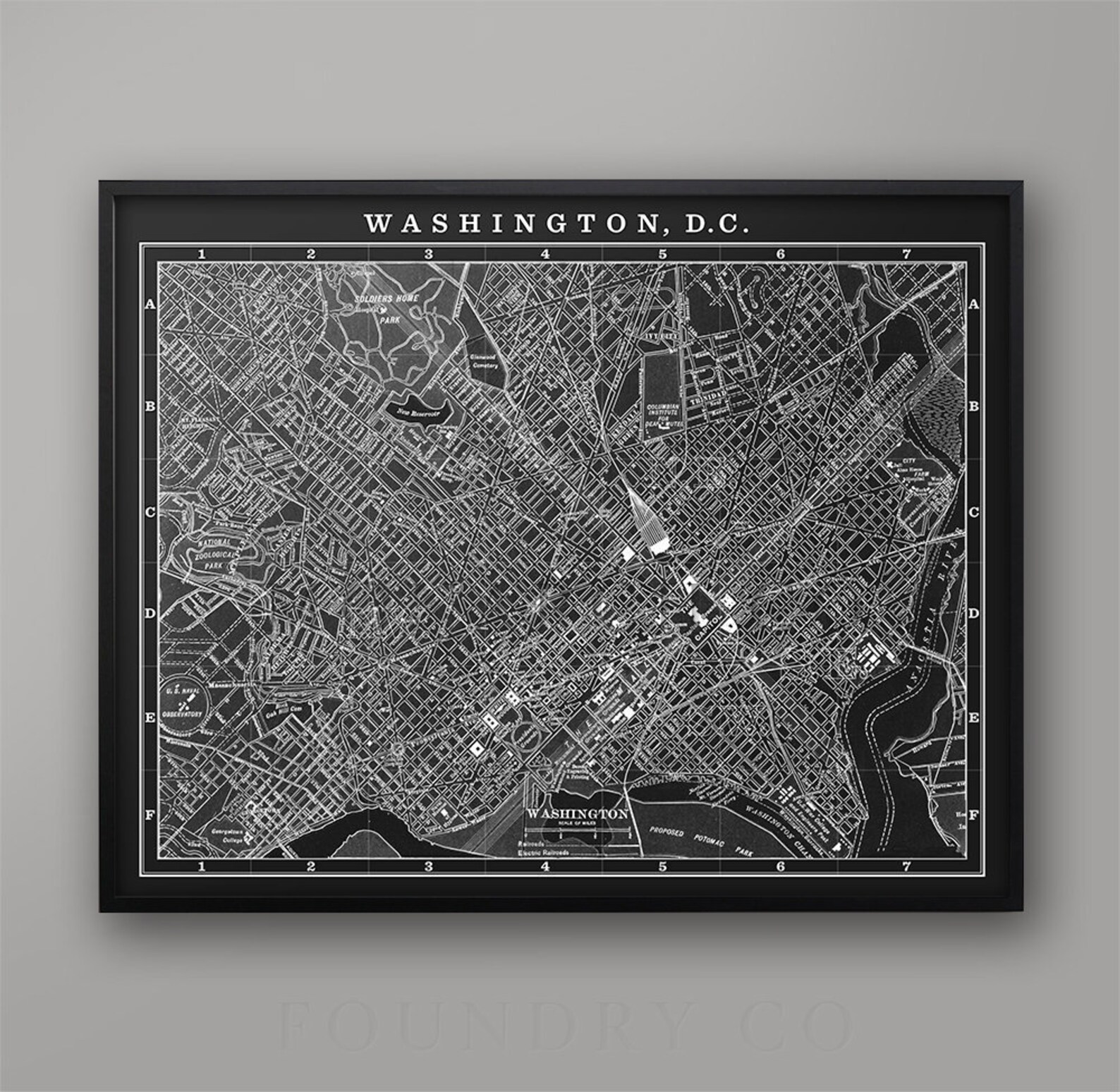 Washington DC City Map Vintage USA Capital Street Map of - Etsy
