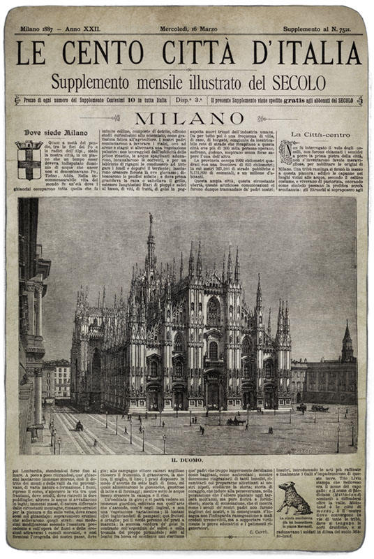 Vintage Italian Newspaper Milan Full Cover Circa 1887 Old - Etsy