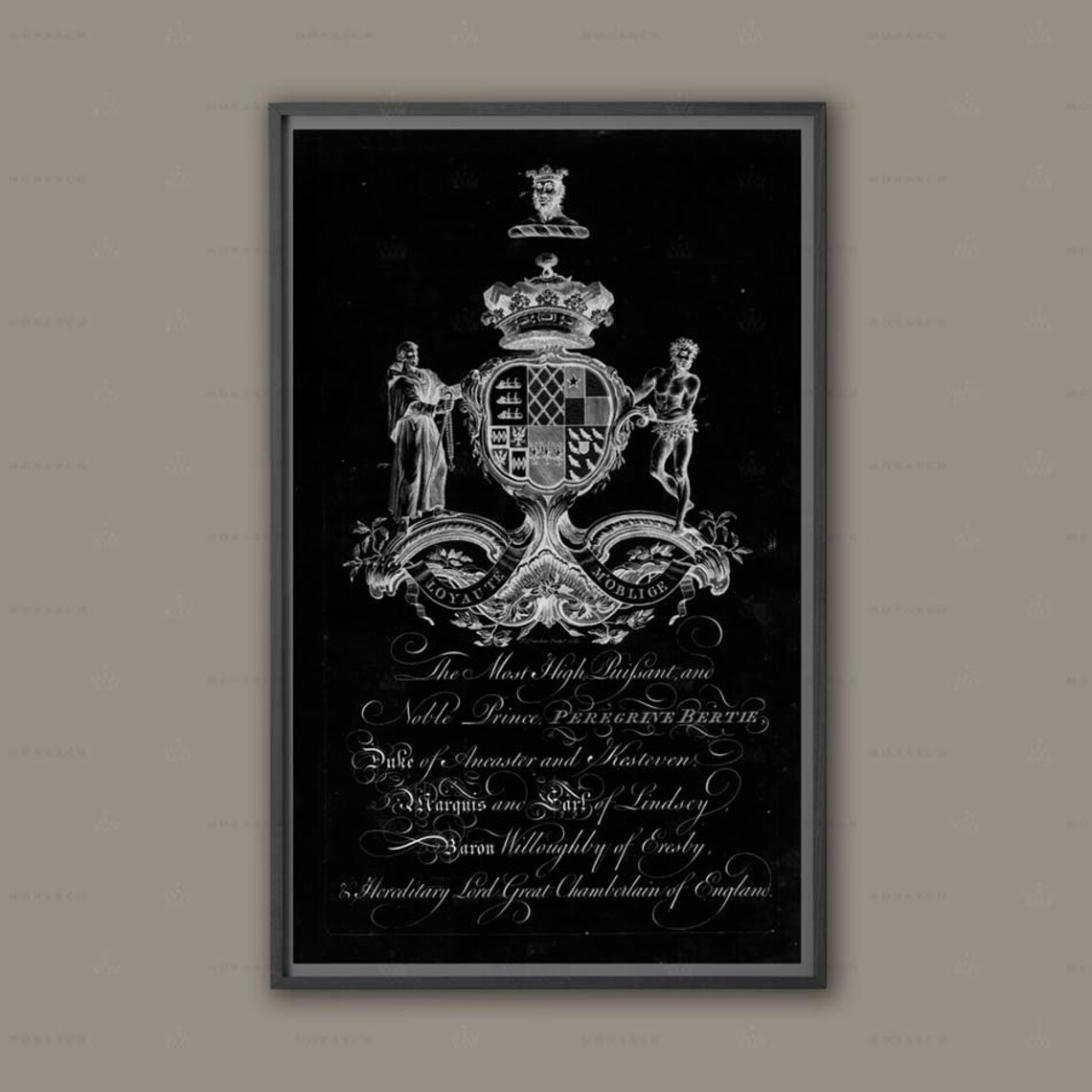18TH C. ENGLISH ARMORIAL Engraving 2 Baronagium - Etsy