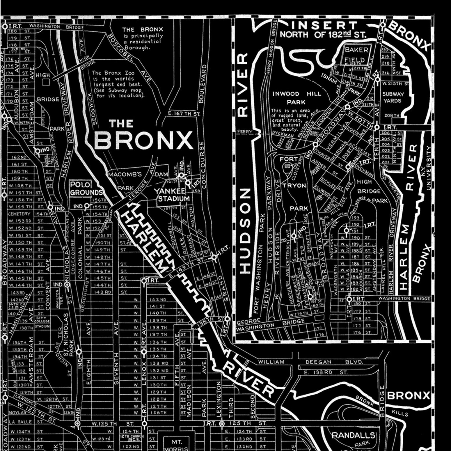 Manhattan Street Map Print Vintage NYC Detailed Map of New - Etsy