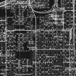 Vintage Chicago City Map Print: 1900s Lithograph, Cook County - Etsy