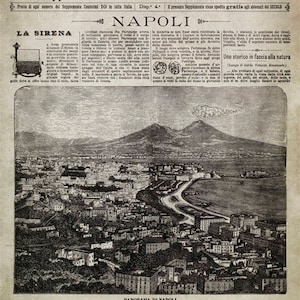 Vintage Italian Newspaper, Napoli Vintage Cover, Circa 1887 Old Italian ...
