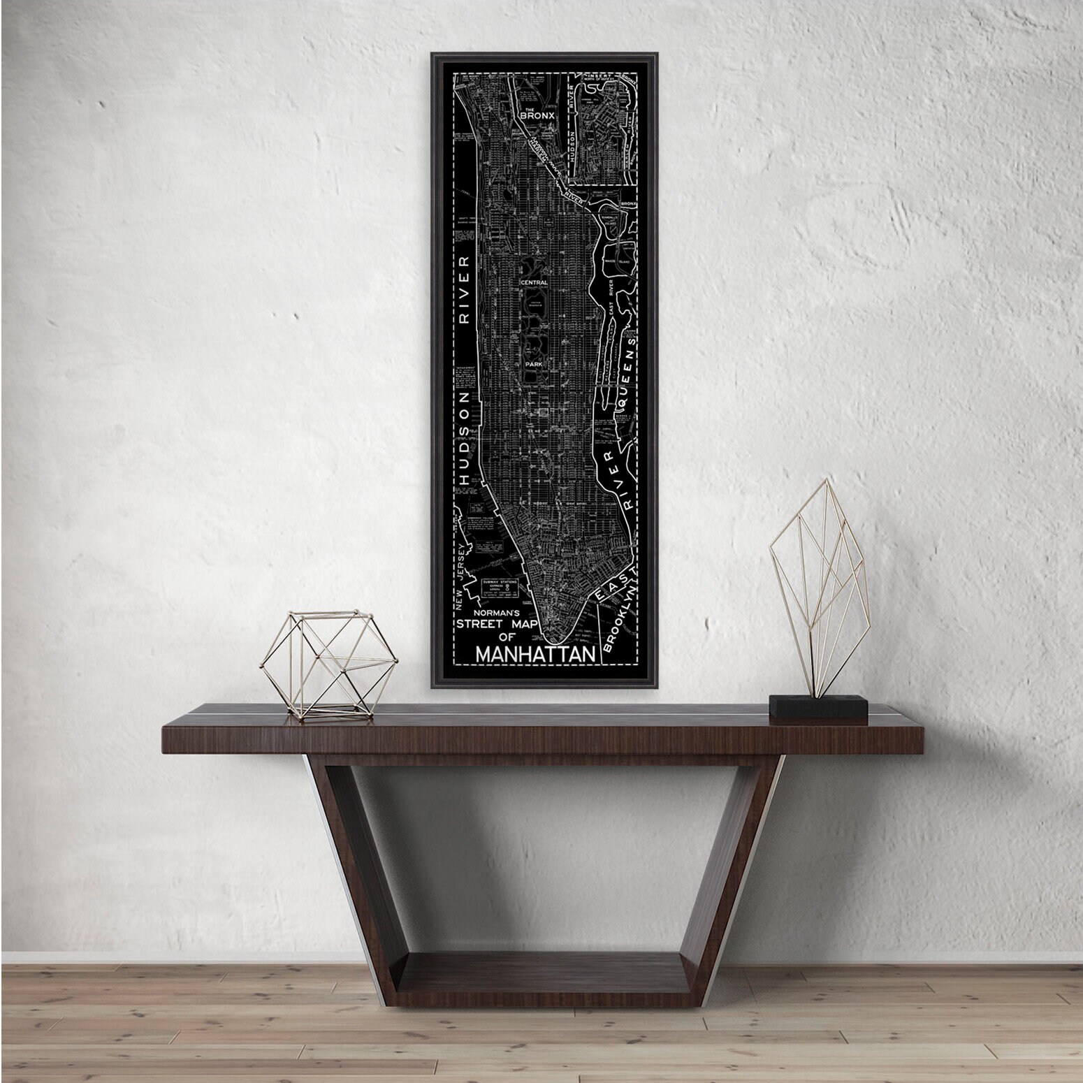 Manhattan Street Map Print Vintage NYC Detailed Map Of New | Etsy