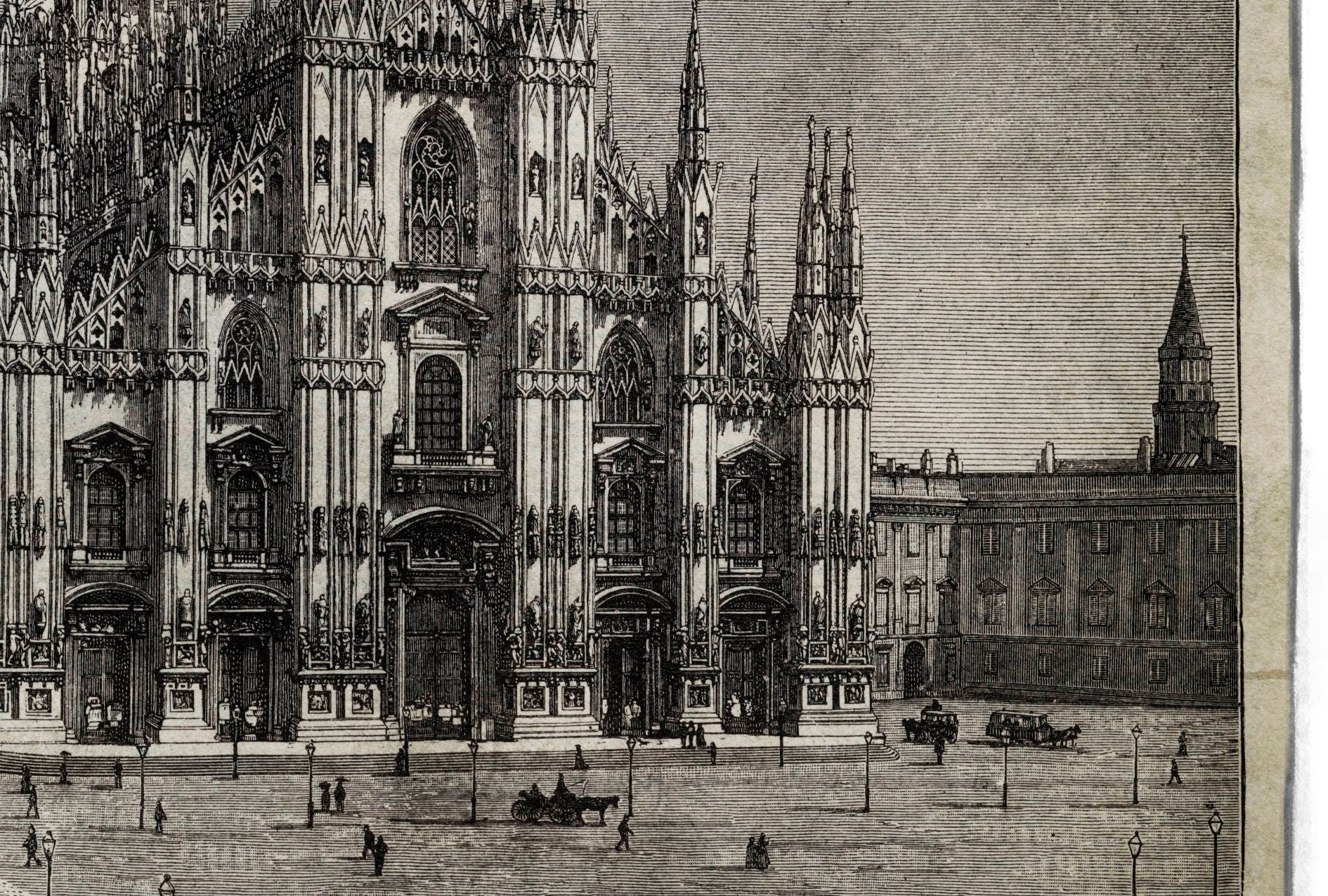 Vintage Italian Newspaper, Milan Full Cover, Circa 1887 Old Italian ...