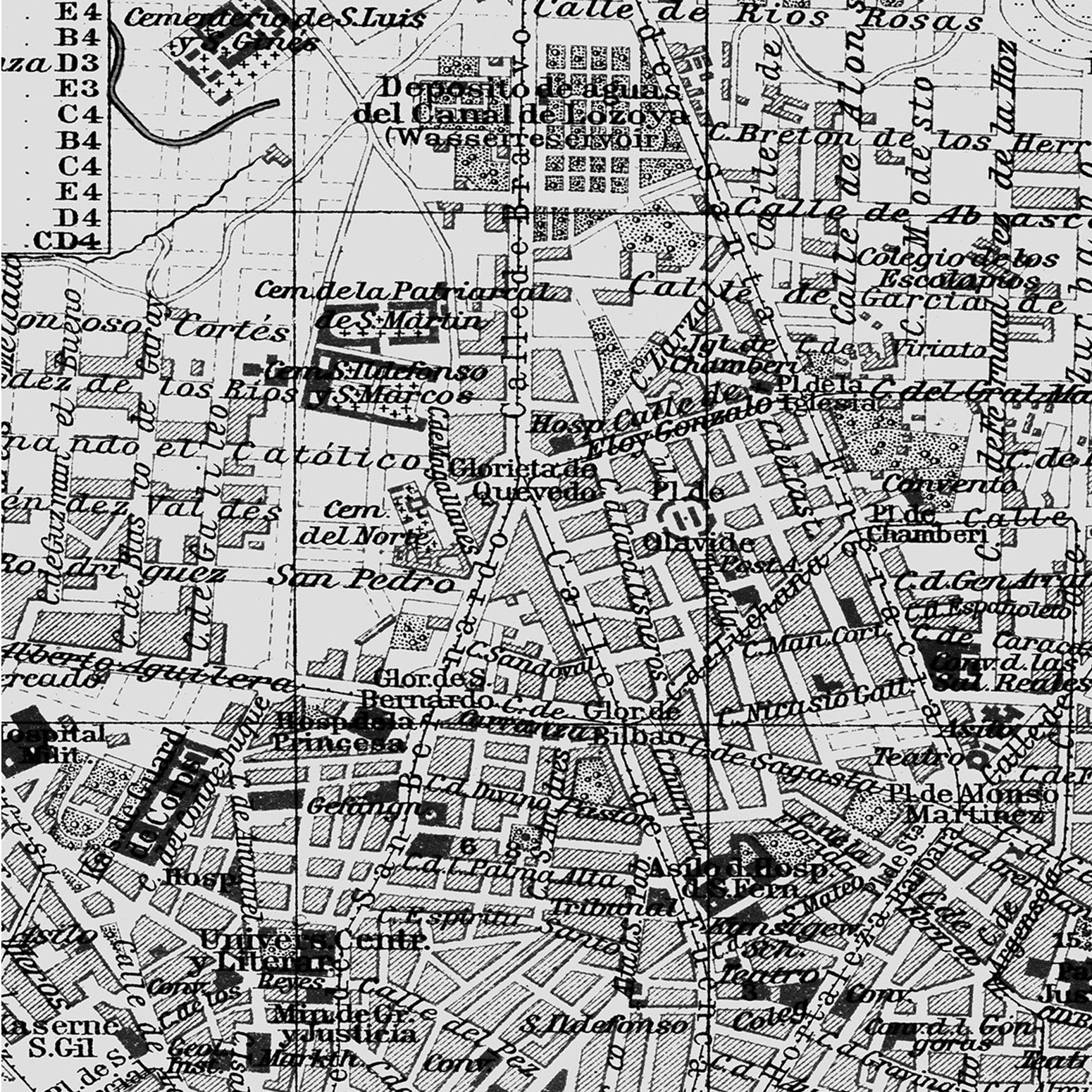 Vintage Madrid City Map Print: 1900s Spain Street Plan - Etsy