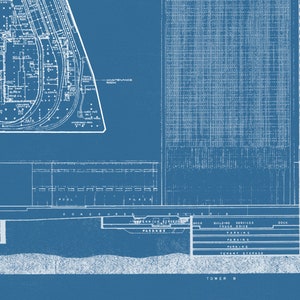 World Trade Center Blueprint : Vintage NYC Blueprints of | Etsy