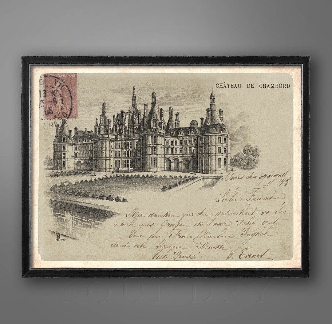 VINTAGE FRENCH POSTCARD - Château De Chambord, Loir-et-cher, Paris Art ...