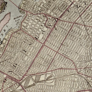 New York Map, Queens, Old Map, Circa 1900s, NYC Map, Map of Queens, Ny ...