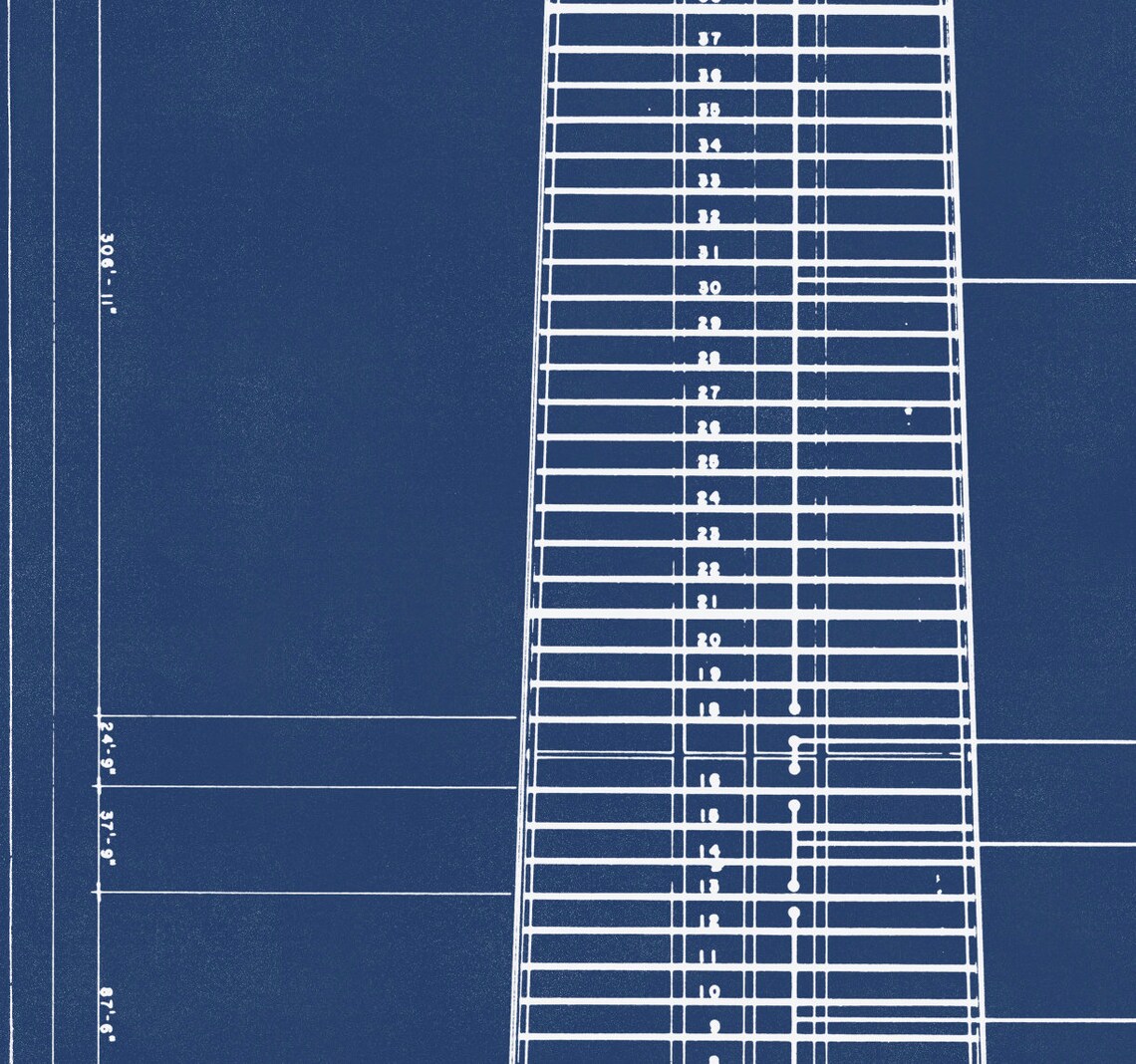 John Hancock Center Blueprint: Vintage Architecture Hancock - Etsy