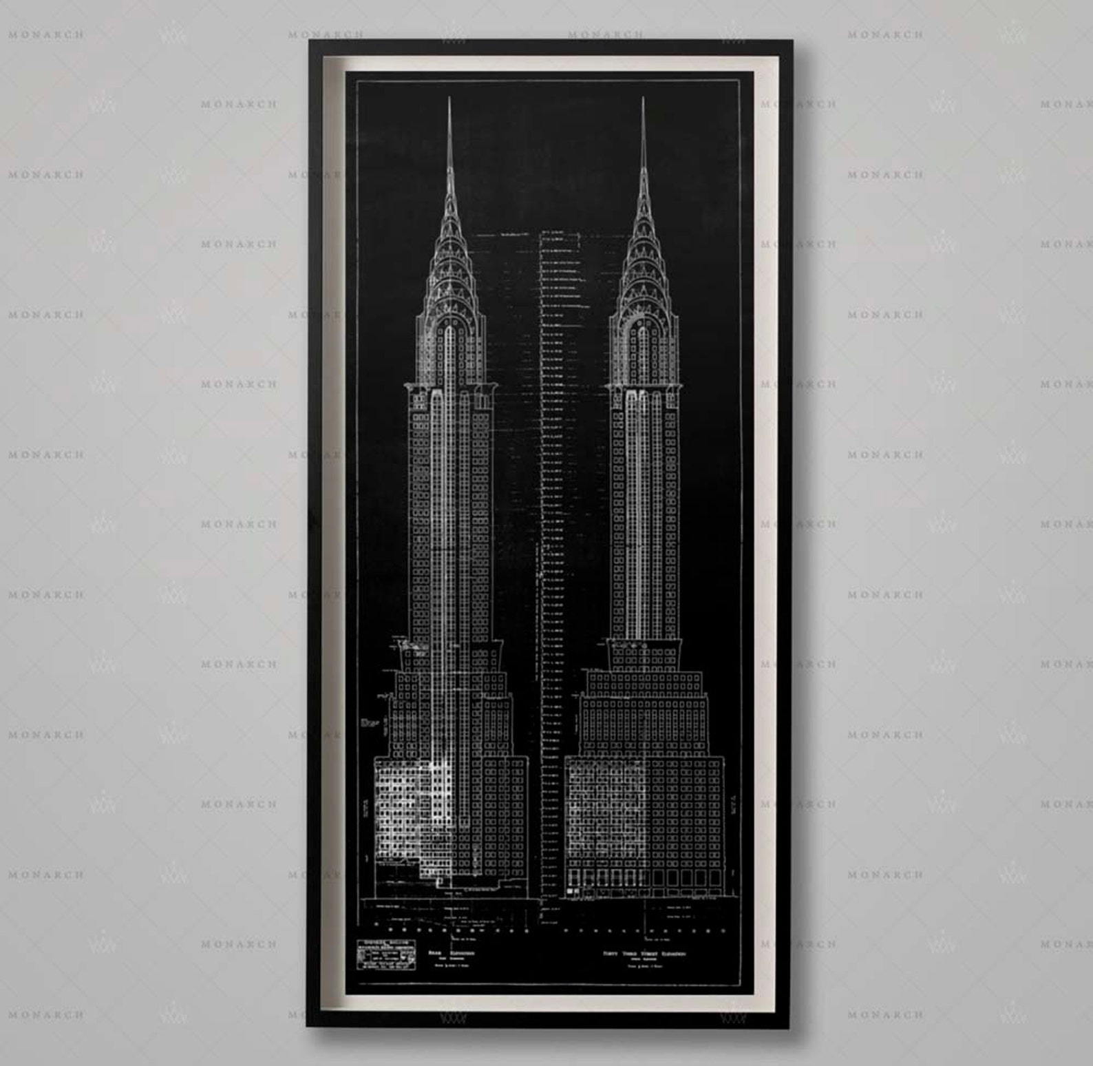 Chrysler Building Blueprints: Vintage Architecture Art Print - Etsy