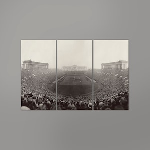 Vintage Soldier Field Print: Chicago Football Triptych - Etsy