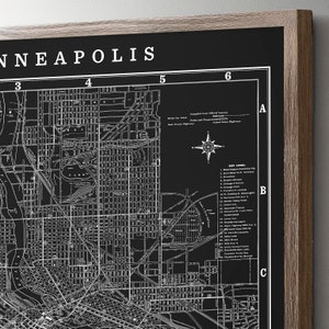 MINNEAPOLIS City Map - Old Street Map - Vintage Minneapolis, Vintage ...