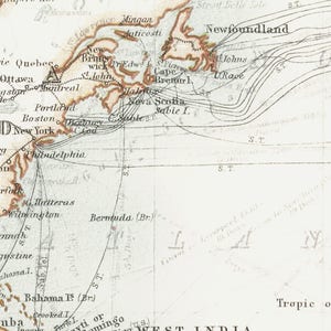 1911 BRITISH MAP of the WORLD, Vintage World Map, Chart of the World ...