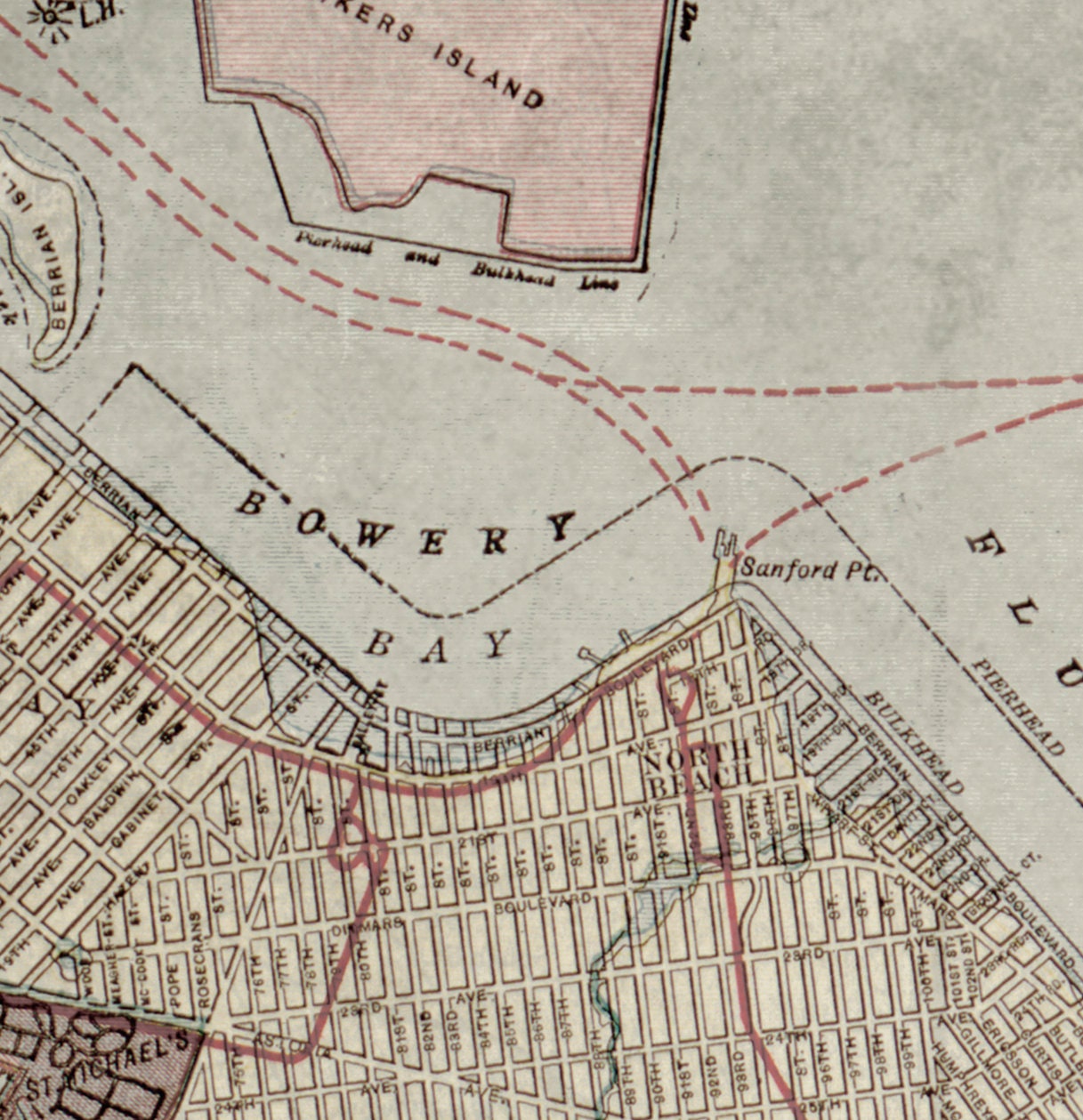 New York Map Queens Old Map Circa 1900s NYC Map Map of | Etsy