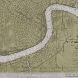 Map of New Orleans | Nautical Chart of New Orleans Harbor, Louisiana ...