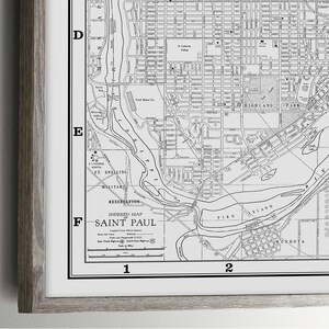 CITY MAP of Saint Paul - Vintage St Paul - Old St Paul Map - Street Map ...