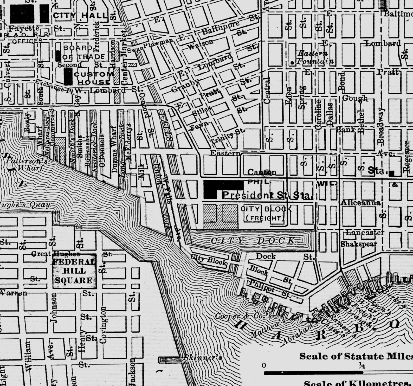 BALTIMORE Street Map Vintage BALTIMORE Art Big Map Print | Etsy