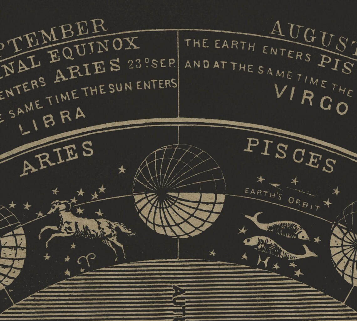 Zodiac Print Astrology Signs Vintage Astrology Signs of the - Etsy