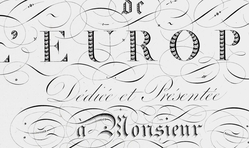 1816 Europe Map Print: Vintage Style, Archival Reproduction (unframed ...