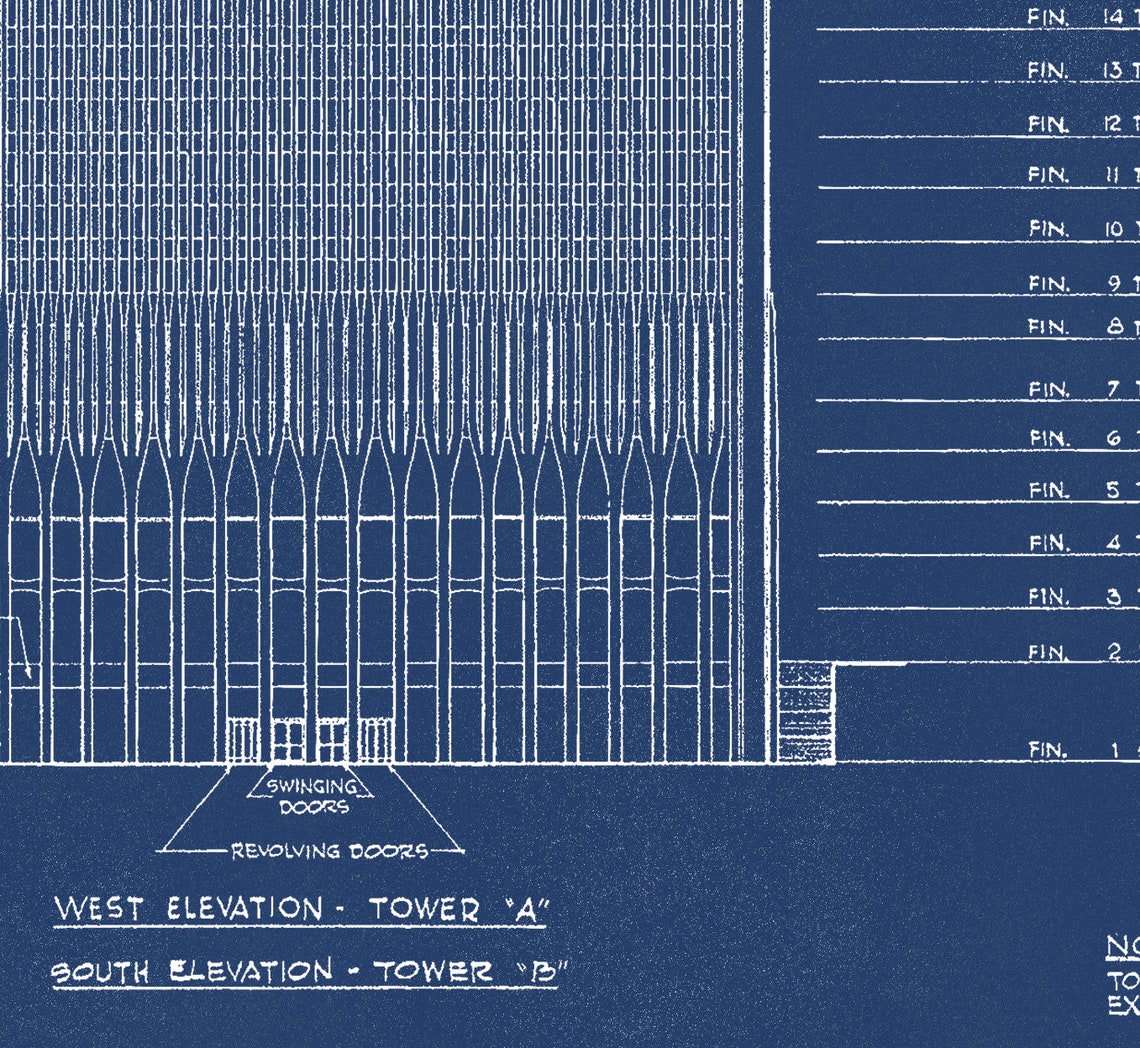 WORLD TRADE CENTER Blueprints: Vintage Architecture Wtc - Etsy