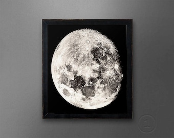 Moon Art Print, Antique Photo Print, Telescope Photograph, Early ...