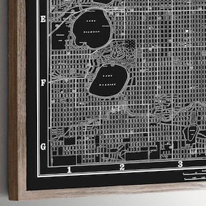 MINNEAPOLIS City Map - Old Street Map - Vintage Minneapolis, Vintage ...