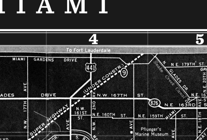 Miami City Map Print Vintage Miami Map Artwork Circa 1900s - Etsy