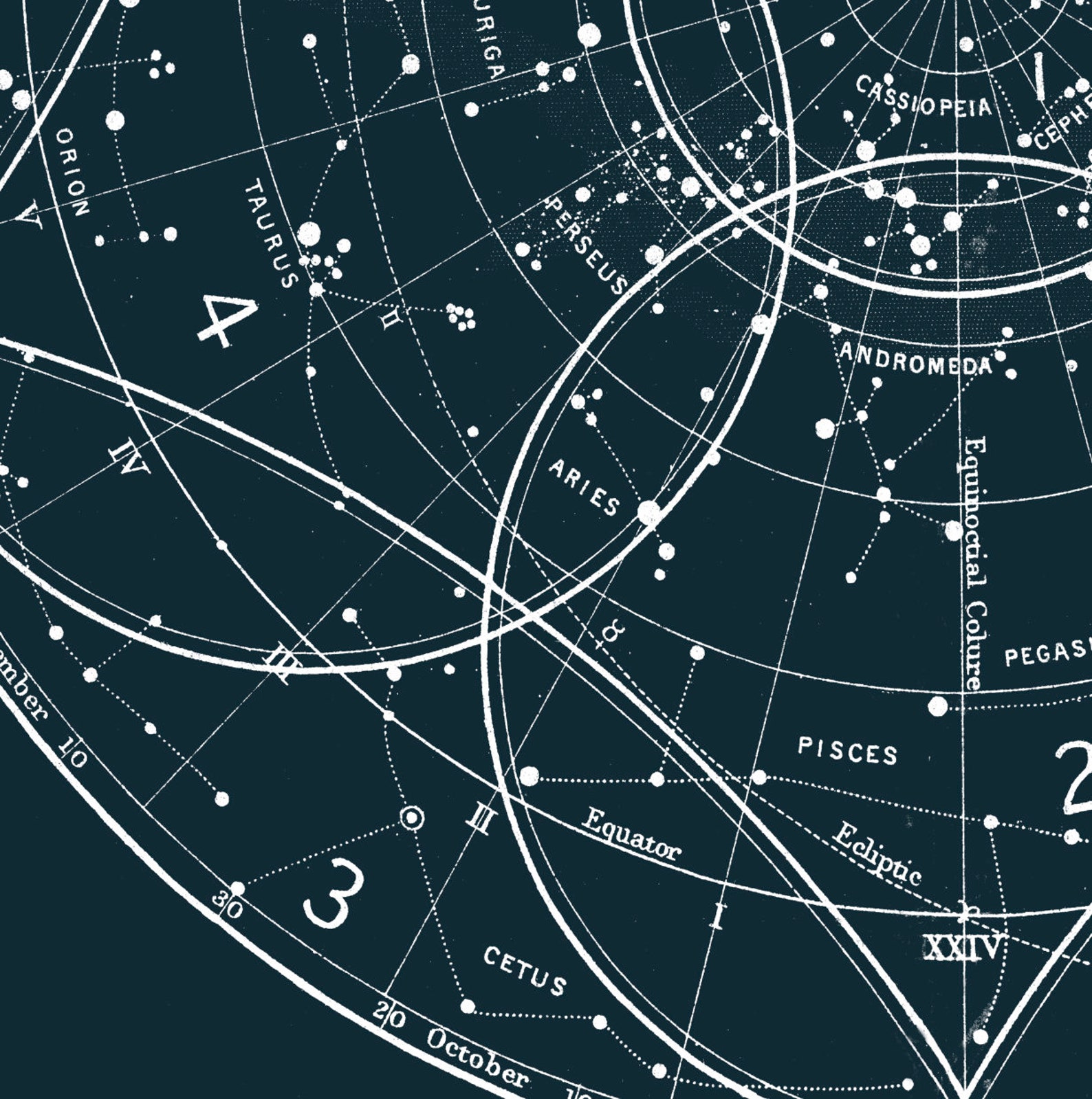 Northern Stars Constellation Chart Star Map Celestial | Etsy
