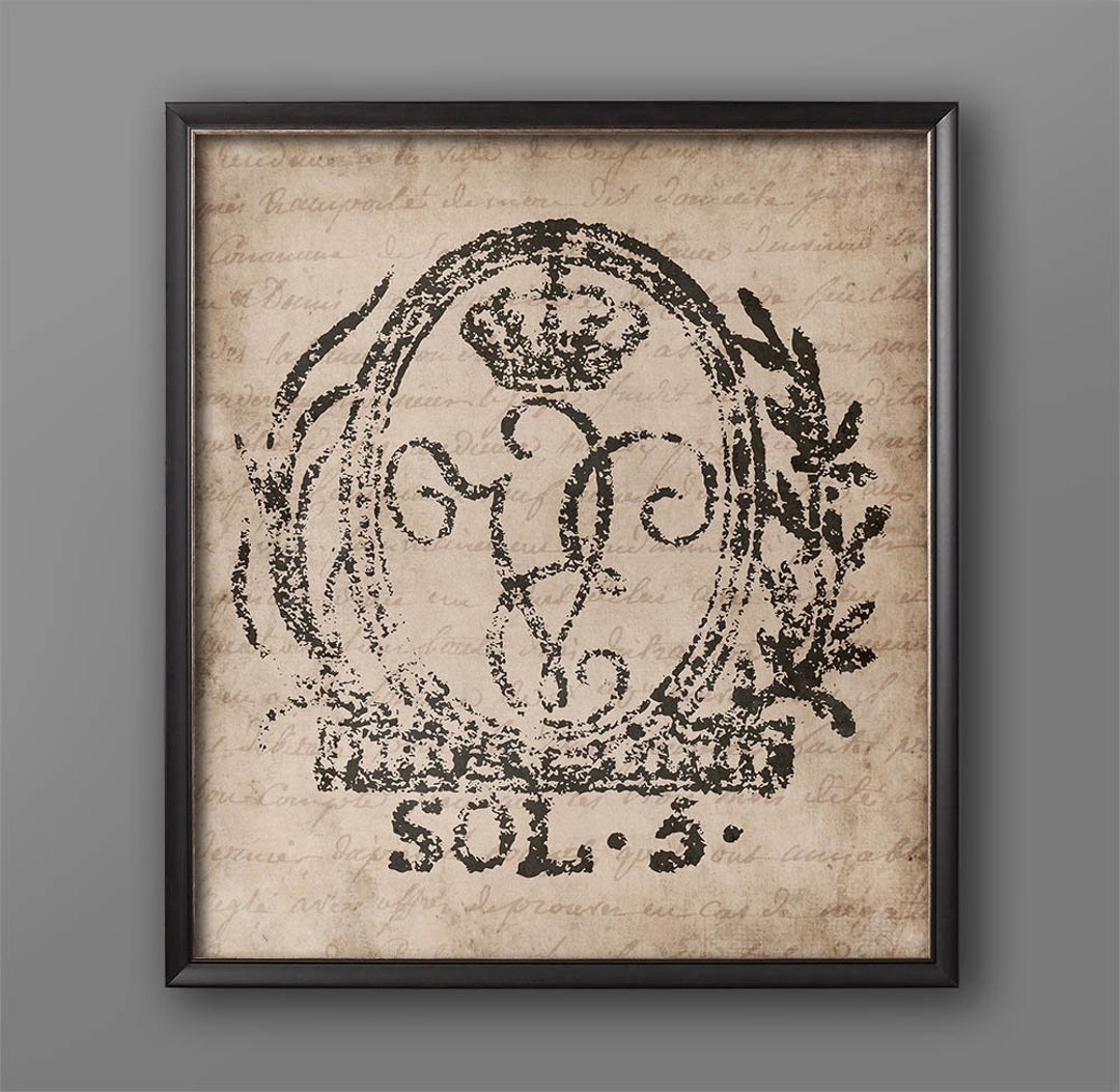 18th Century Heraldry Poster: European Document Seal Art Print - Etsy