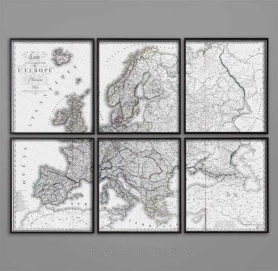 1816 MAP of EUROPE Vintage Map of Europe Poster Print | Etsy