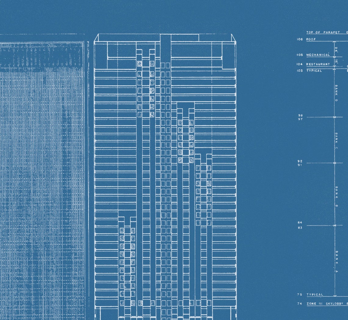 World Trade Center Blueprint : Vintage NYC Blueprints of | Etsy
